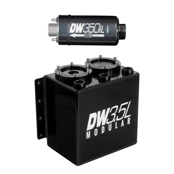 DeatschWerks 3.5L Modular Surge Tank (Incl. 1 DW350iL In-Line Fuel Pum ...