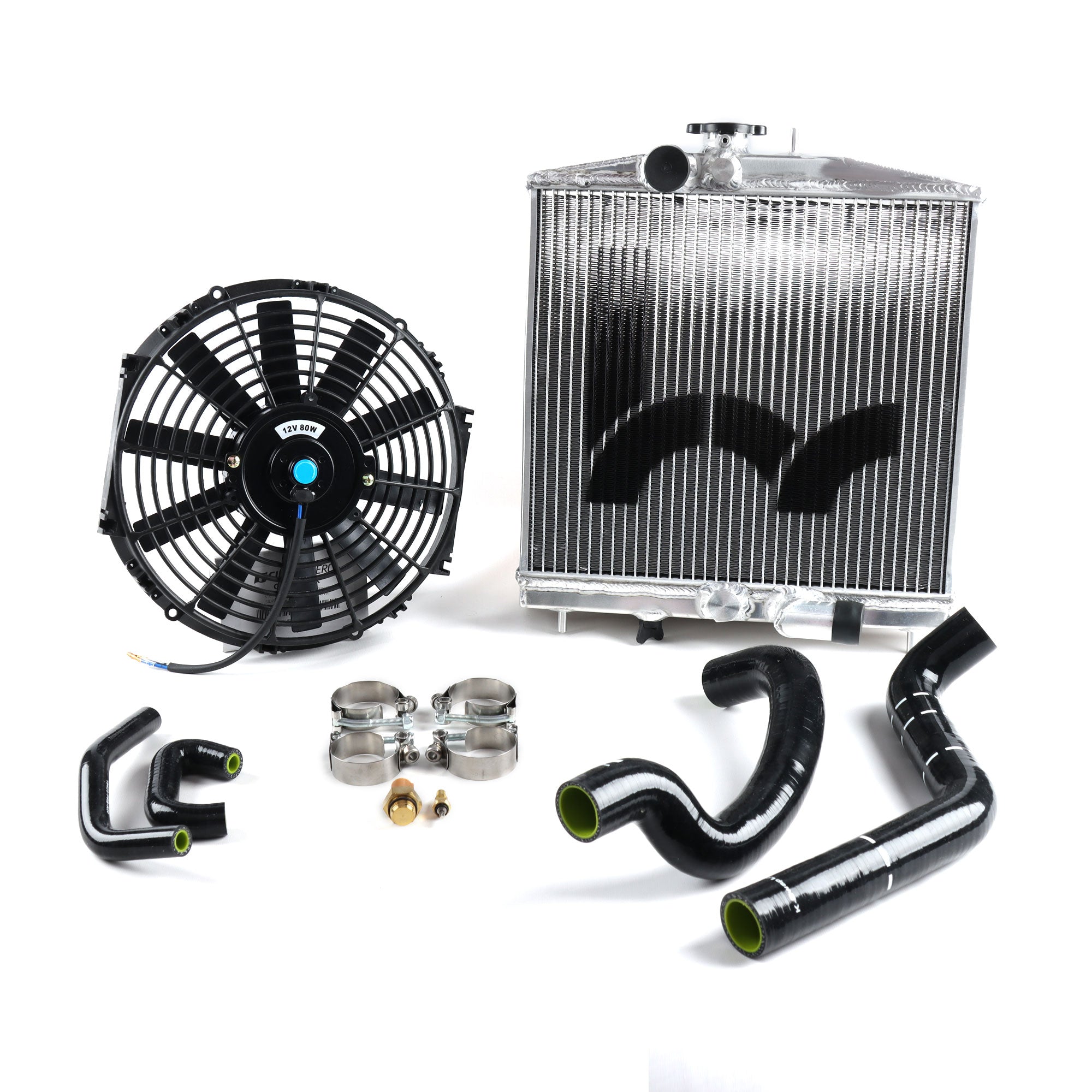 Hybrid Racing K-Swap Cooling Package Half-Size Rad (EK Civic K20A/A2/A ...