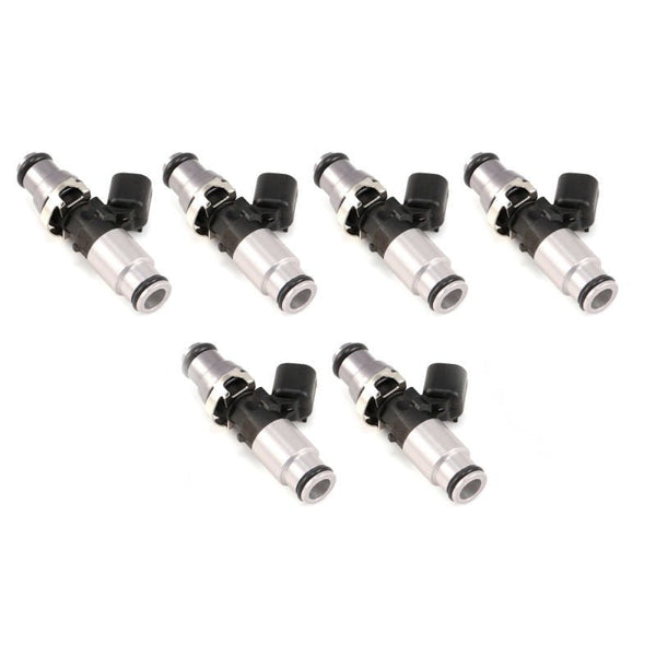 Injector Dynamics 1050X Injectors 14mm (Grey) Adaptor Top - (Silver) B ...